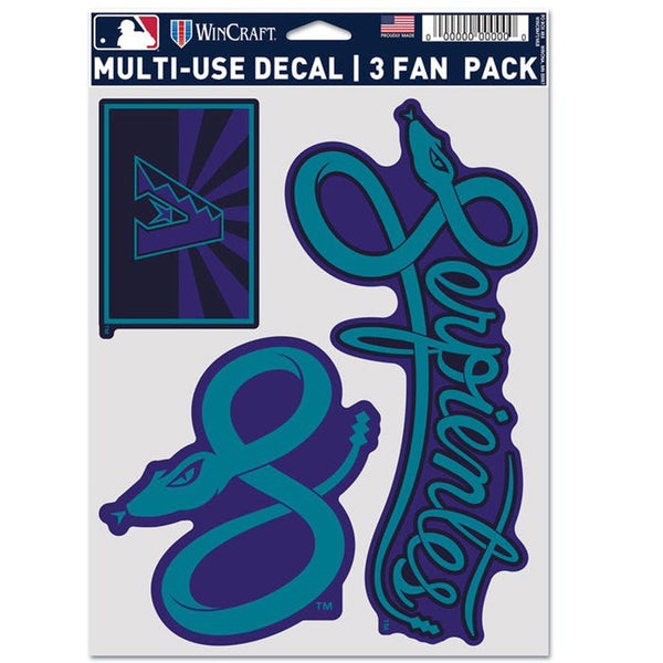 MLB Arizona Diamondbacks WinCraft 2025 City Connect 6" x 8" 3-Pack Dec - Just Sports