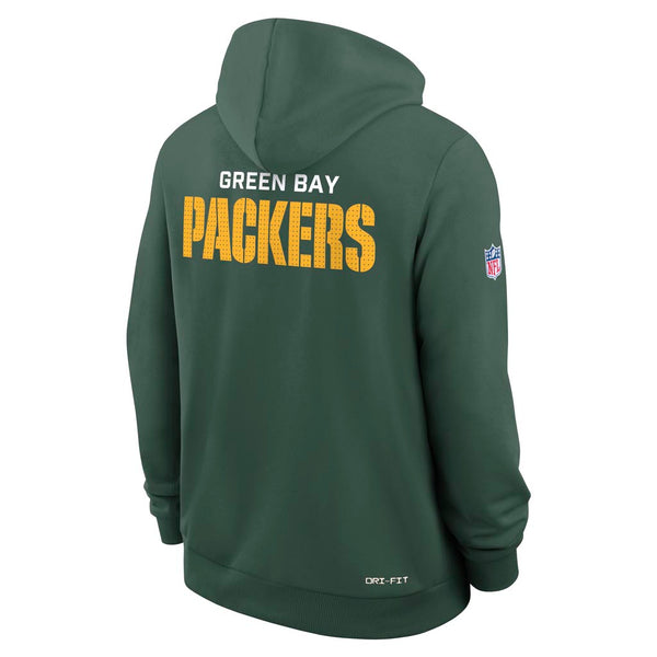 NFL Green Bay Packers Nike 2025 Sideline Standard Issue Pullover Hoodi ...