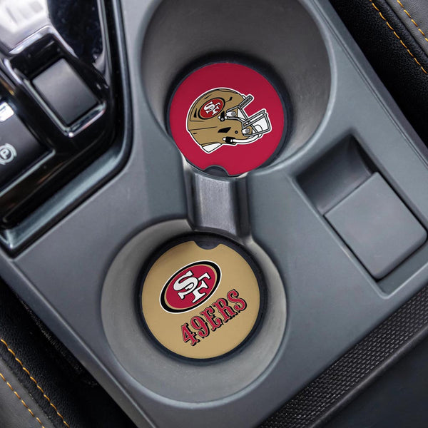 NFL San Francisco 49ers Evergreen 2-Pack Car Coasters - Just Sports
