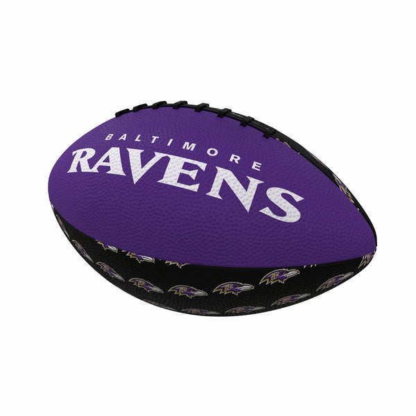 NFL Baltimore Ravens Logo Brands Mini Rubber Football - Just Sports
