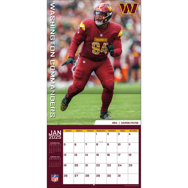 NFL Washington Commanders 2024-2025 12" x 12" Team Wall Calendar - Just ...