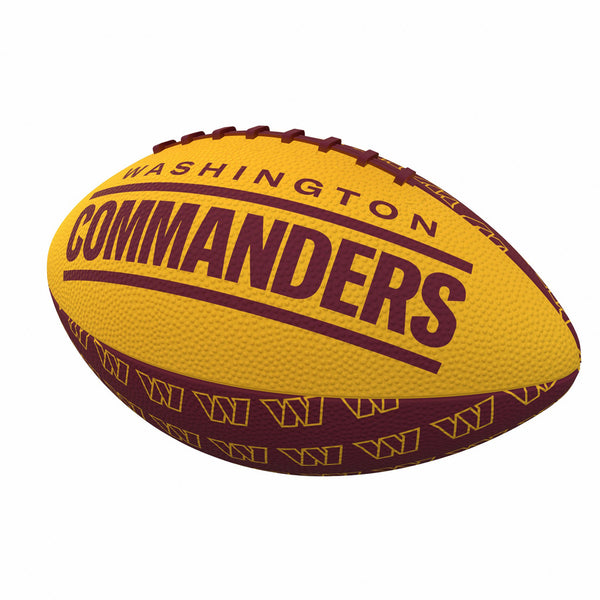 NFL Washington Commanders Logo Brands Mini Rubber Football - Just Sports