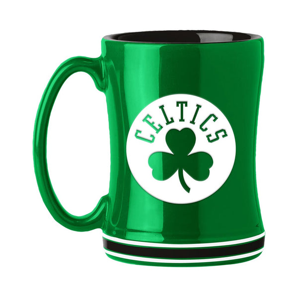 NBA Boston Celtics Logo Brands Relief Mug - Green - Just Sports