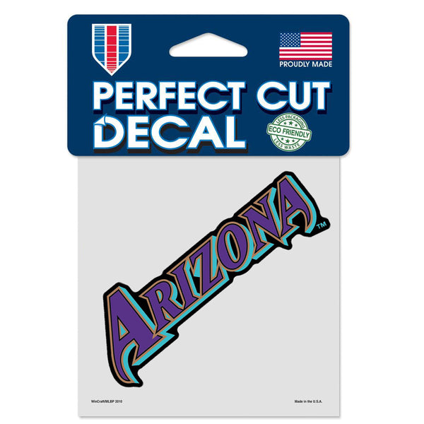 MLB Arizona Diamondbacks WinCraft 4" x 4" Wordmark Decal - Just Sports