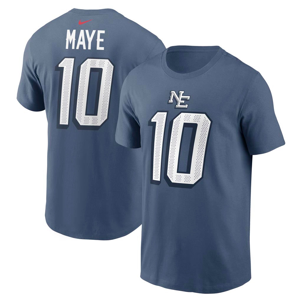 NFL New England Patriots Drake Maye Nike Rivalries Name & Number T-Shi ...