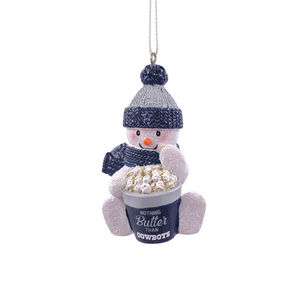 NFL Dallas Cowboys FOCO Snowman Popcorn Ornament - Just Sports