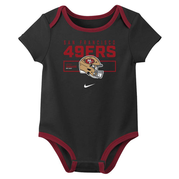 NFL San Francisco 49ers Infant Nike 2025 Creeper 3-Piece Onesie Set ...