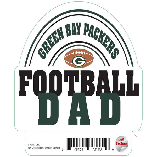 NFL Green Bay Packers Fan Creations Dad Sticker - Just Sports