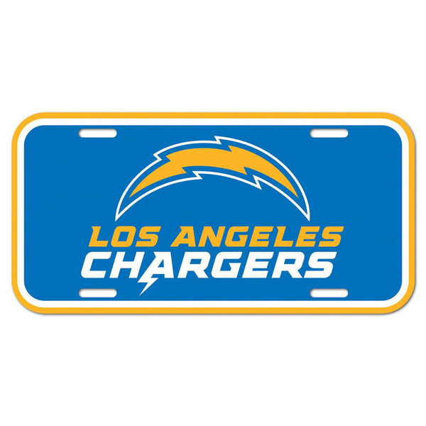 NFL Los Angeles Chargers WinCraft Logo Plastic License Plate - Just Sports