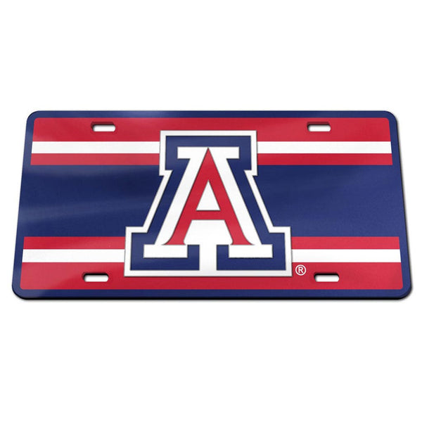 NCAA Arizona Wildcats WinCraft Stripe Acrylic License Plate - Just Sports